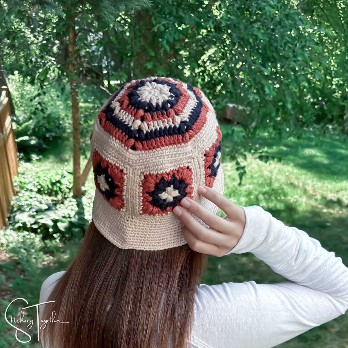 Crochet Granny Square Bucket Hat Pattern – Stitching Together