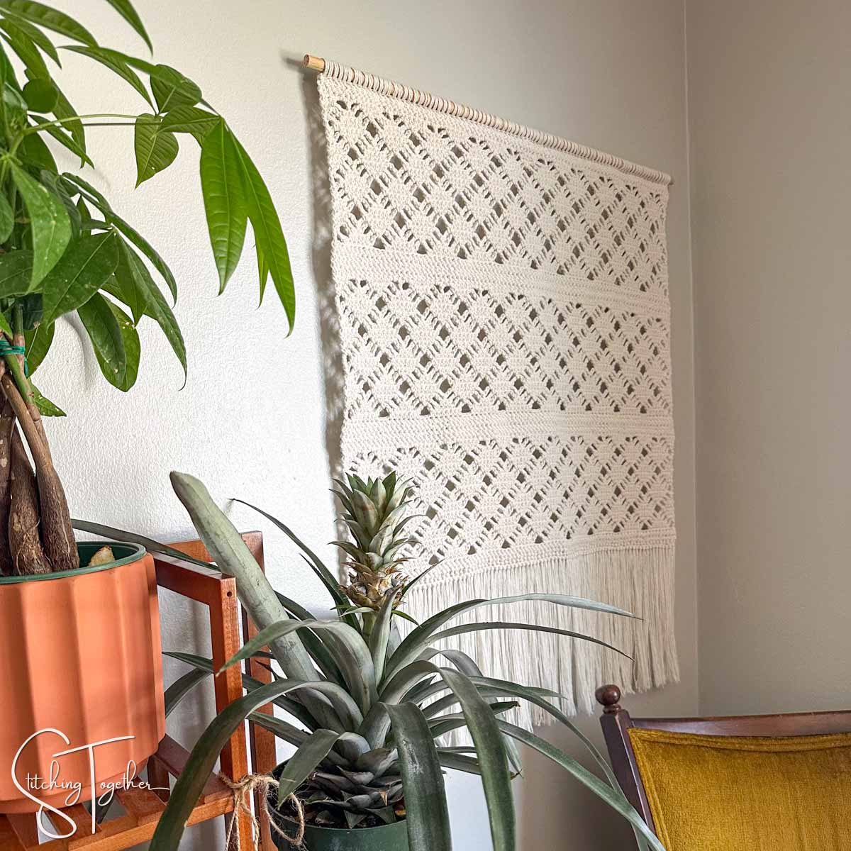 Boho Crochet Wall Hanging Pattern – Stitching Together