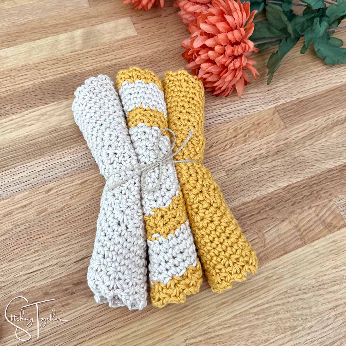 Crochet Round Dishcloth Pattern – Stitching Together