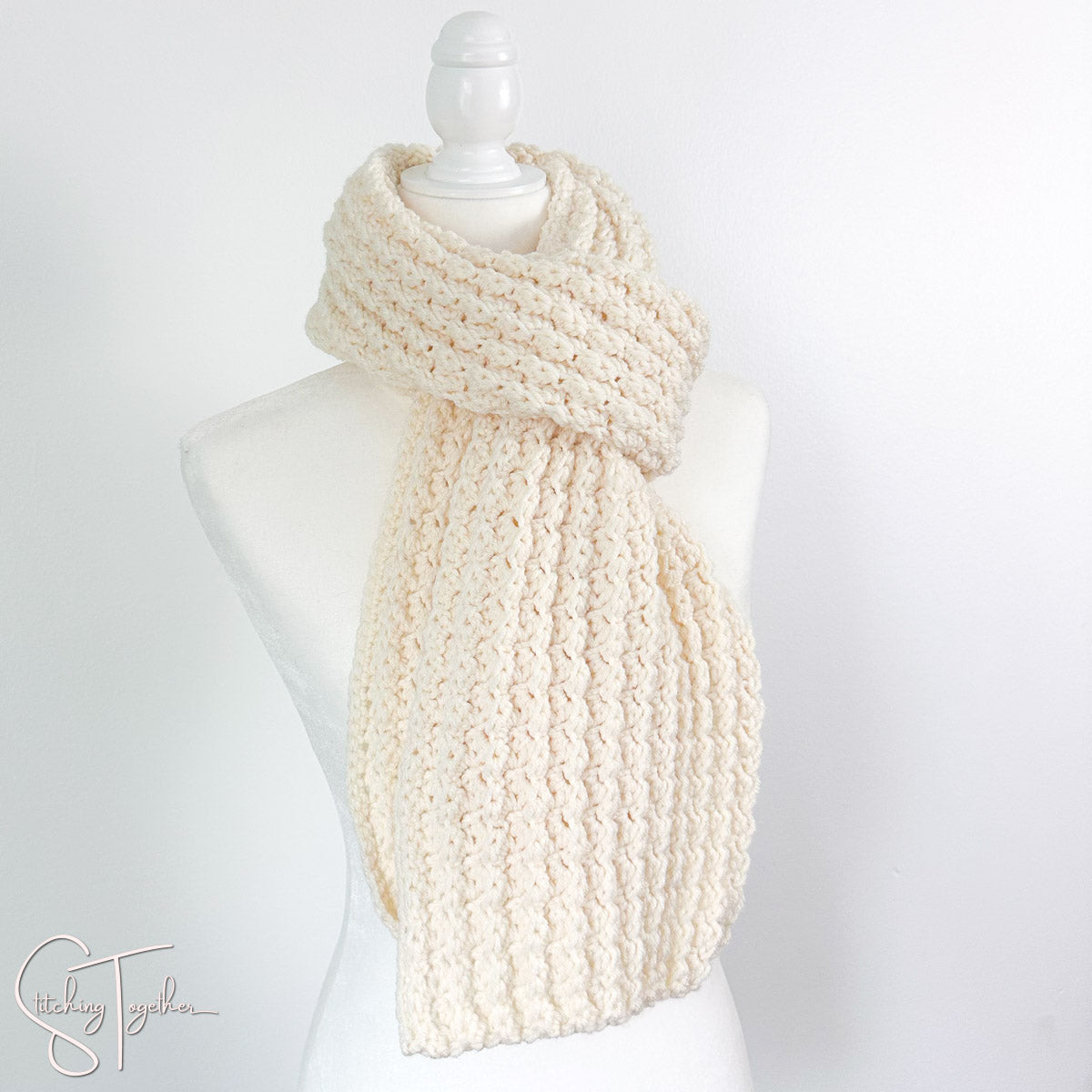 Textured Scarf Crochet Pattern – Stitching Together